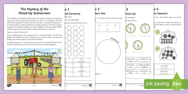 The Scarecrow Mix Up Mystery Maths Game
