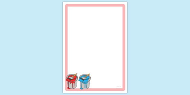 FREE! - Red and Blue Page Border | Twinkl Page Border