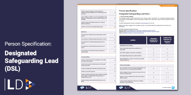 Person Specification: Designated Safeguarding Lead - leaders