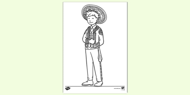 Charro Colouring | Colouring Sheets