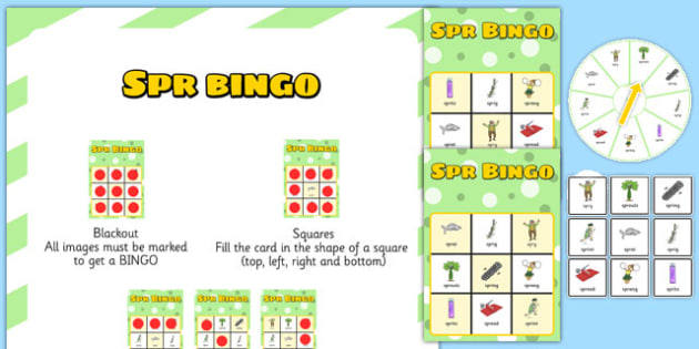 SPR Spinner Bingo (teacher made)