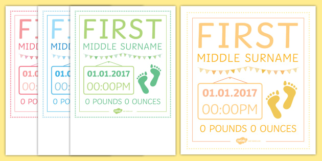 Footprints Personalised Poster Print (teacher made)