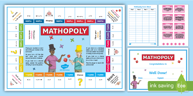 6, 7 and 9 Times Tables Mathopoly Board Game | Twinkl