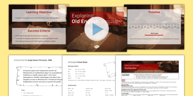 Exploring Old English Lesson Pack (teacher made)