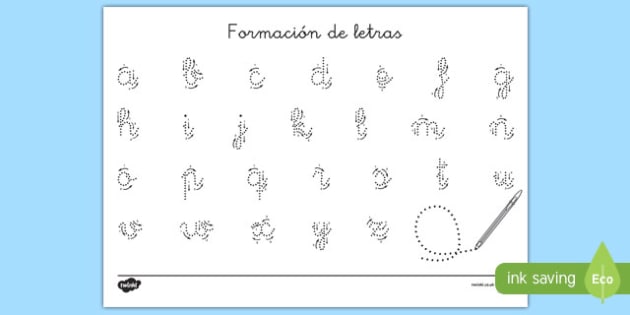 Decoración de la clase Formación de letras reusable-Spanish