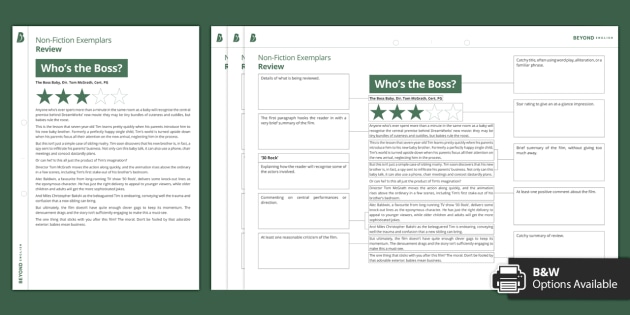 Sample of Critical Review | Non-Fiction Writing | Beyond