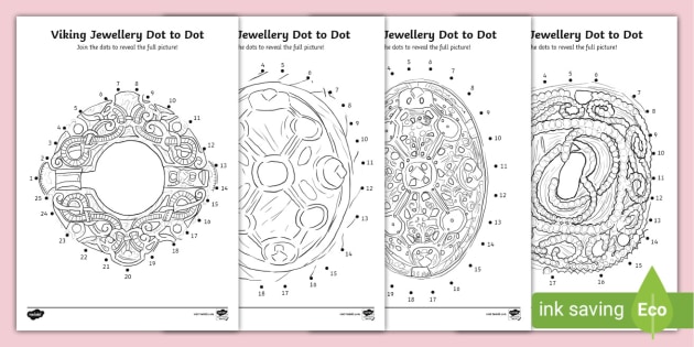 FREE! - Viking Jewellery Dot to Dot Worksheets | Activities | Twinkl