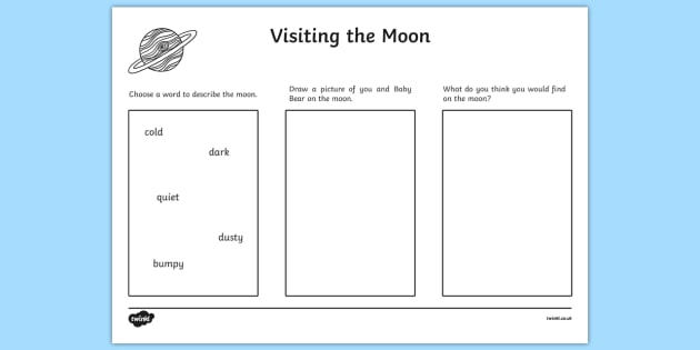 Moon Writing Activity