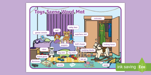 Toys Scene Word Mat (teacher made)