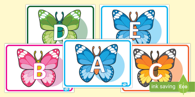 AZ Alphabet on Butterflies Display Posters (teacher made)