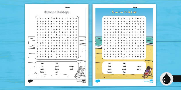 Summer Holidays Word Searches | twinkl.com.au