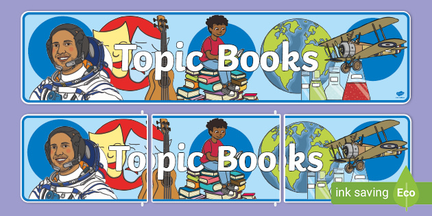 👉 Topic Books Display Banner (teacher made)