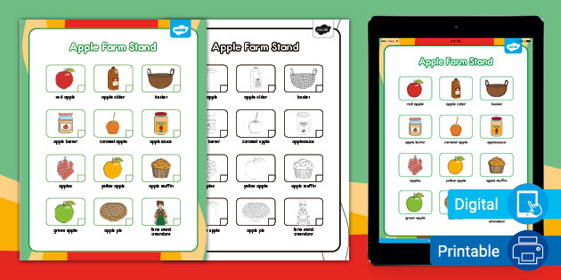 Apple Farm Stand Scavenger Hunt (teacher made)