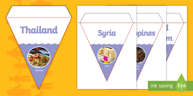 Harmony Day Traditional Food Display Bunting (teacher made)