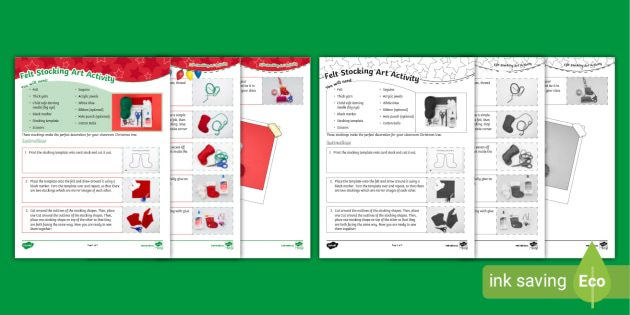 Christmas in Canada Felt Stocking Art Activity