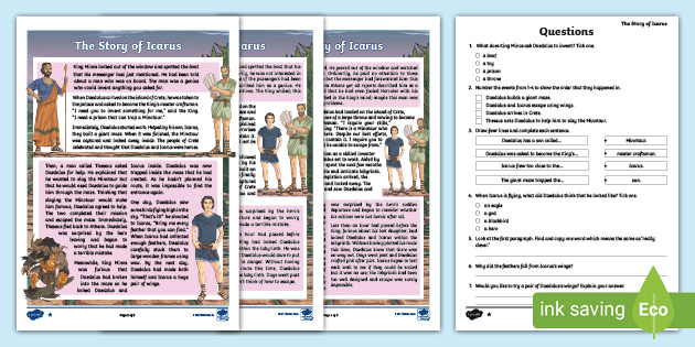 LKS2 Mythical Stories from Different Cultures: The Story of Icarus (Ancient