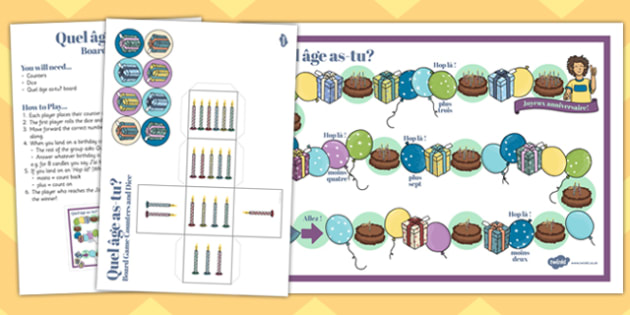 How Old Are You Board Game (teacher made)