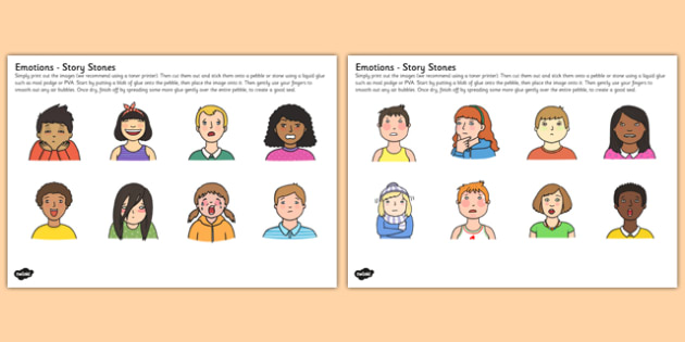 Emotions Story Stones | Emotions Cut-Outs | Activity