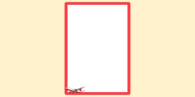 FREE! - Air Transportation Page Border | Page Borders | Twinkl