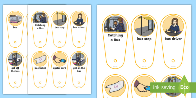 Catching a Bus Communication Fan (teacher made)