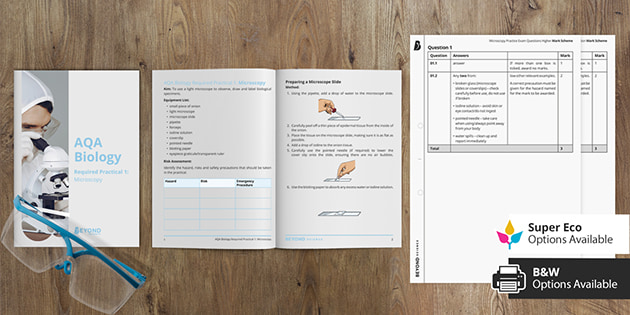 AQA Biology Required Practical: Microscopy Workbook | Beyond