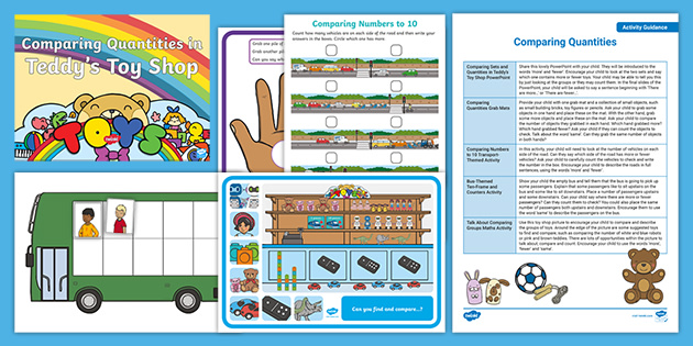 👉 EYFS School Closure Maths Activity Pack - Comparing Quantities (Ages ...