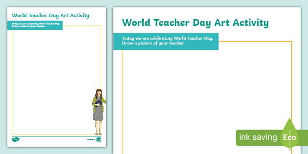 World Teacher Day Art Activity Sheet