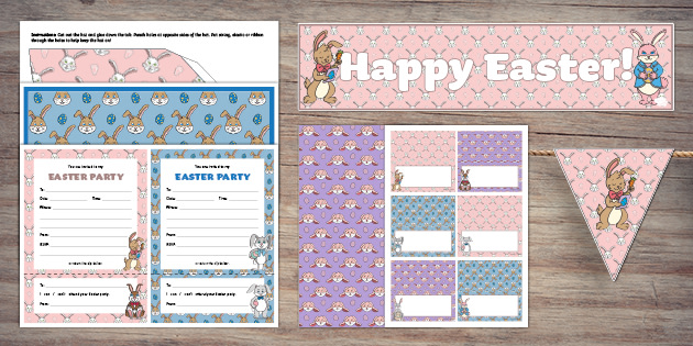 Easter Bunny Party Pack | Twinkl Party (teacher made)