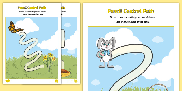 Easter Pencil Control Path Worksheets (teacher made)