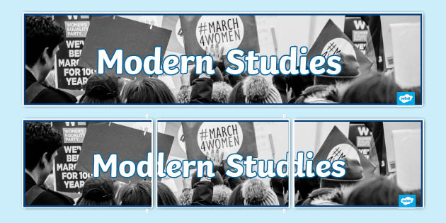 Modern Studies Third Level Display Banner (teacher made)