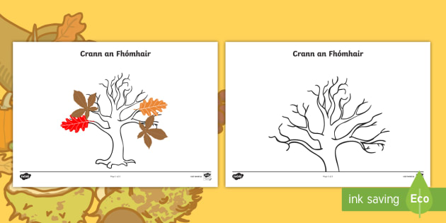 Autumn tree template | Twinkl (teacher made)
