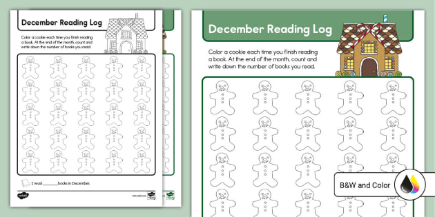 December Reading Log (teacher made)