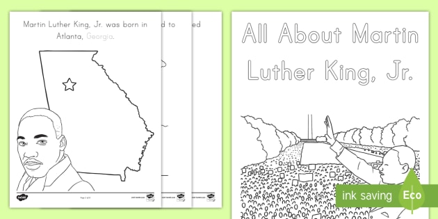 Martin Luther King Jr. Trace and Color Activity Booklet - MLK, Dr. King