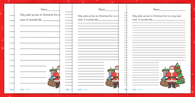 Father Christmas Story Starter Worksheets