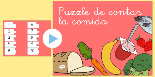 Presentación: Puzzle de contar la comida (teacher made)