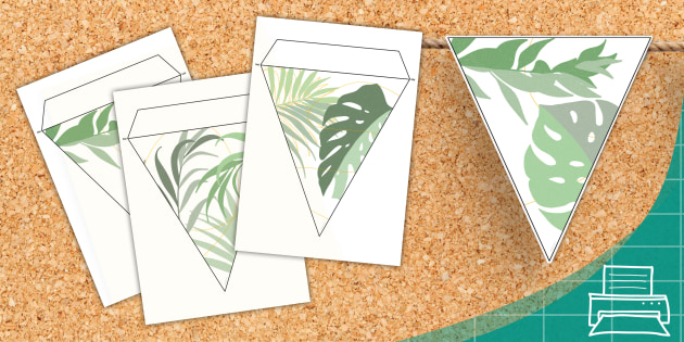 Display Bunting | Staffroom Noticeboard | Classroom Display | Tropical
