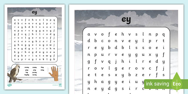 'ey' Alternative Digraph Word Search