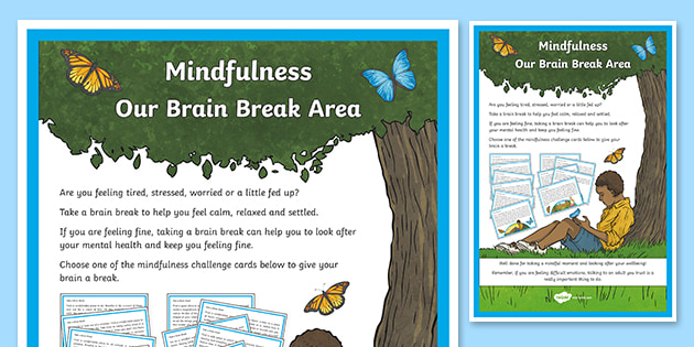 Mindfulness Take a Brain Break Display Poster (teacher made)