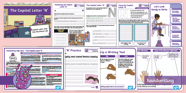 Twinkl Handwriting: The Capital Letter 'N' EYFS/KS1 Activity Pack