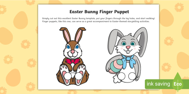 FREE! - Easter Bunny Finger Puppet (teacher made)