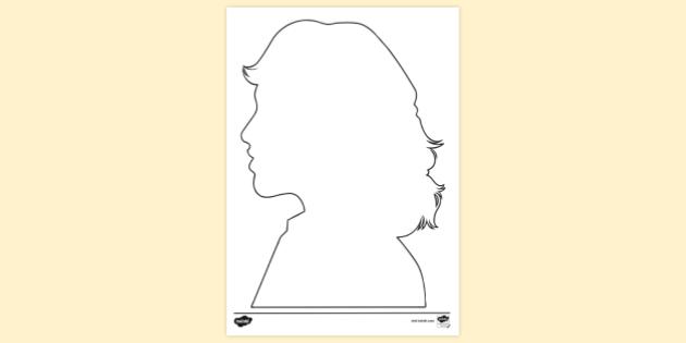 FREE! - Human Head Silhouette Colouring | Colouring Sheets