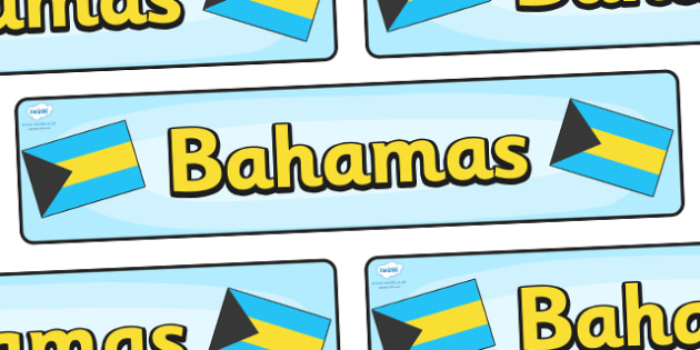 FREE! - Bahamas Display Banner (teacher made)