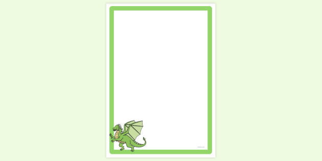 FREE! - Simple Dragon Page Border | Page Borders | Twinkl