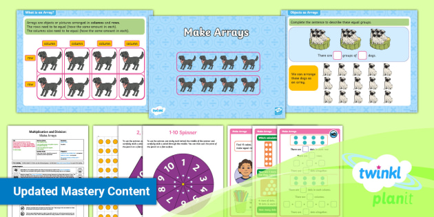 Year 1 Solve Problems Using Arrays PlanIt Maths Lesson