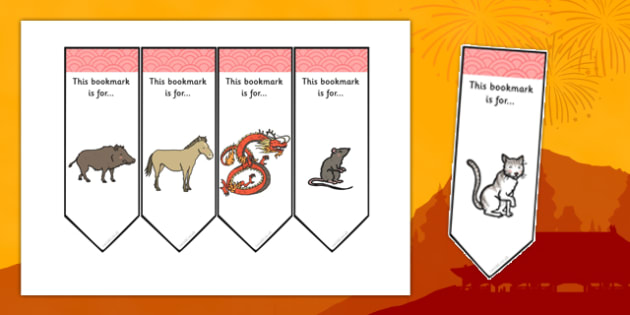 Editable Chinese New Year Bookmarks (Teacher-Made)