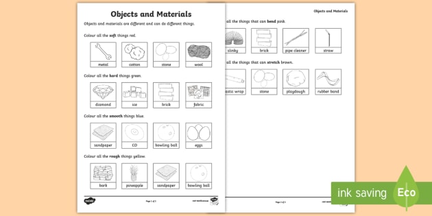 Material Properties Worksheet (teacher made)