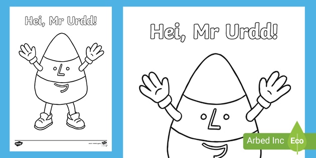 Taflen Lliwio Mr Urdd / Mr Urdd Colouring Sheet