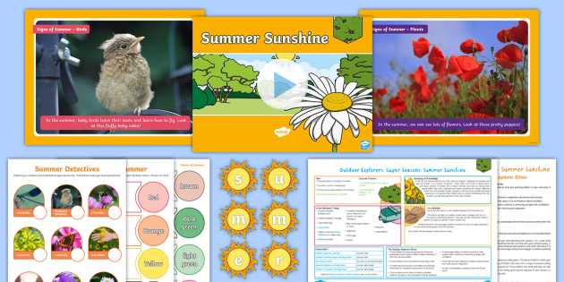 Outdoor Explorers - EYFS Summer - Lesson 1: Summer Sunshine Lesson Pack