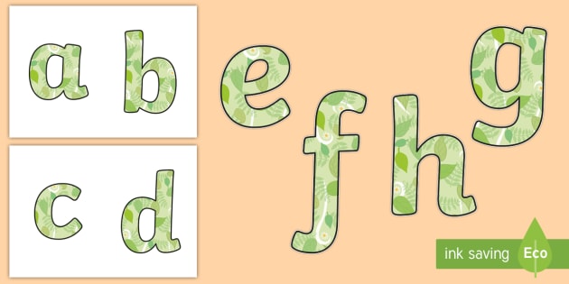 Editable Garden Themed Display Alphabet Numbers and Symbols