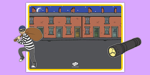 Burglar Editable Poster (teacher made)